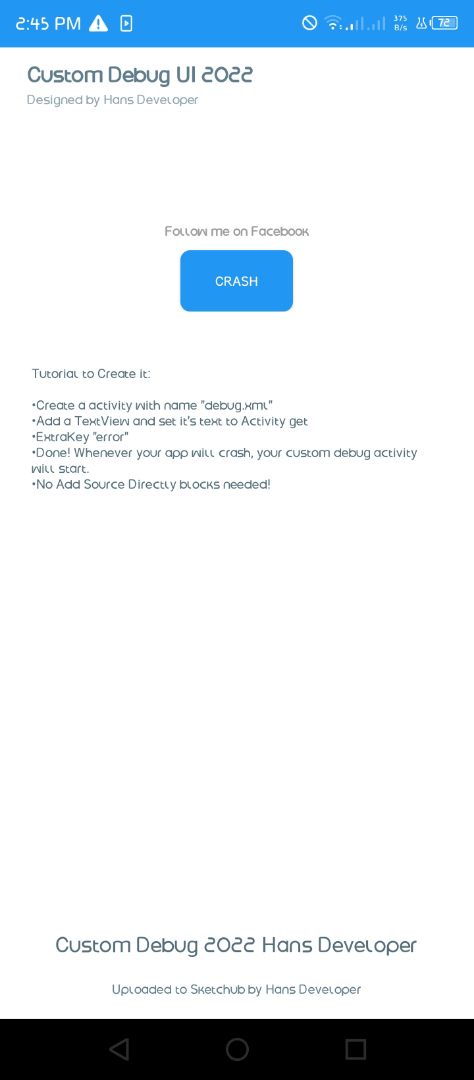 Sketchub • Custom Debug