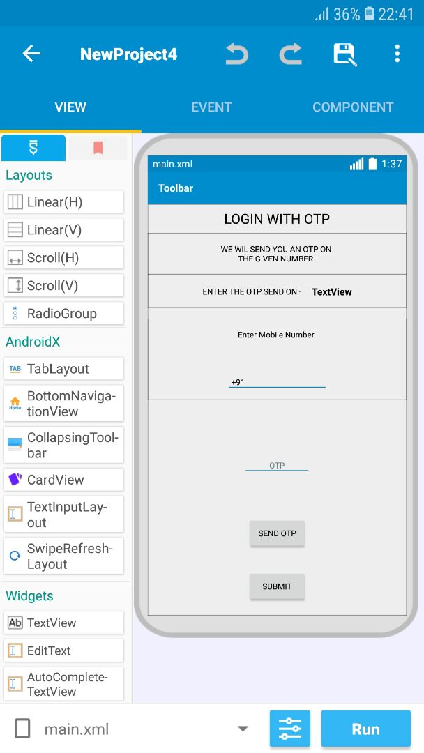 Sketchub • Number Verification with OTP