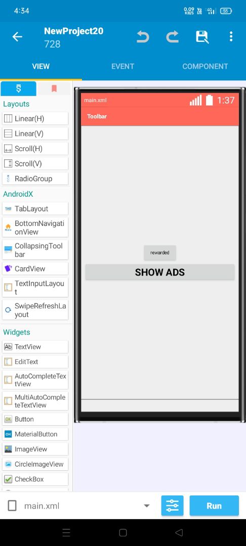 Sketchub • Start app ads integrate in sketchware