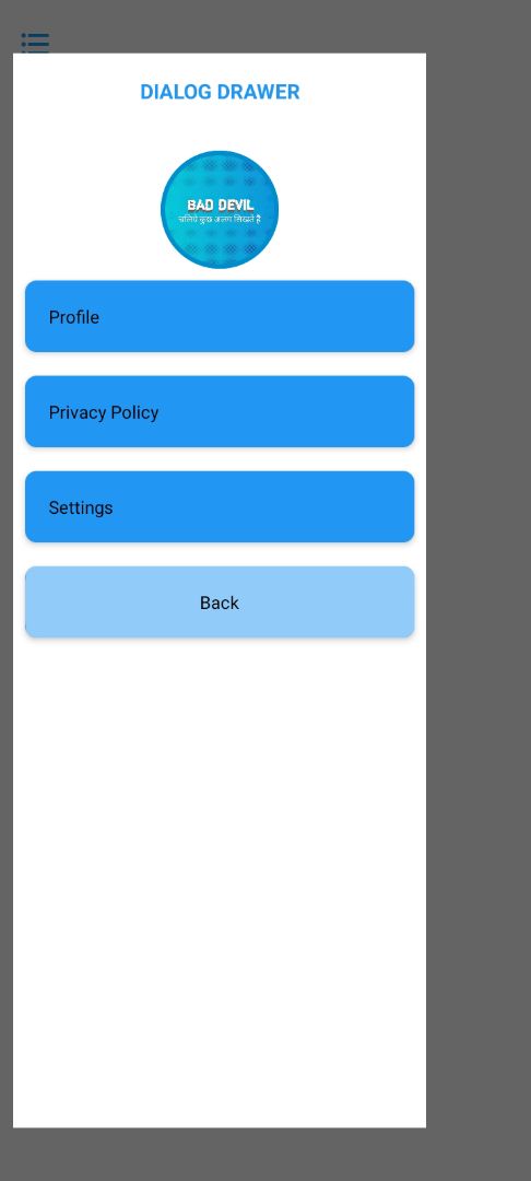 Sketchub • Custom Drawer With Dialog - Dialog Drawer BadDevil