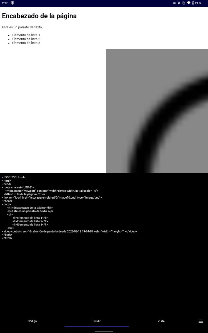 Sketchub • Editor HTML
