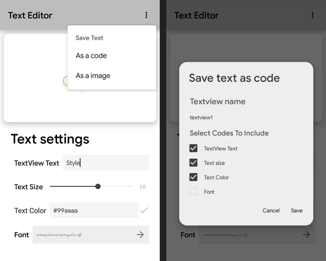 Sketchub • Text editor