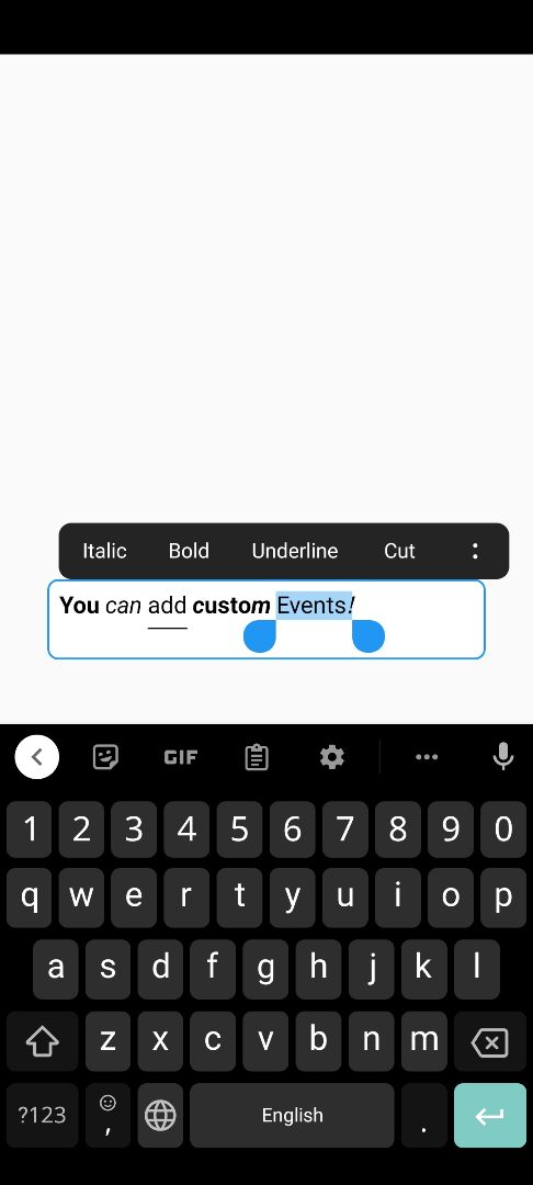 Sketchub • Custom Edittext Menu