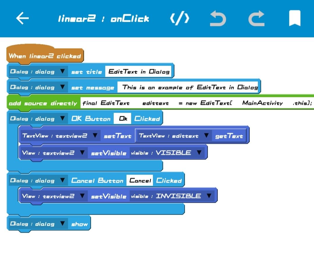 Sketchub • EditText in Dialog