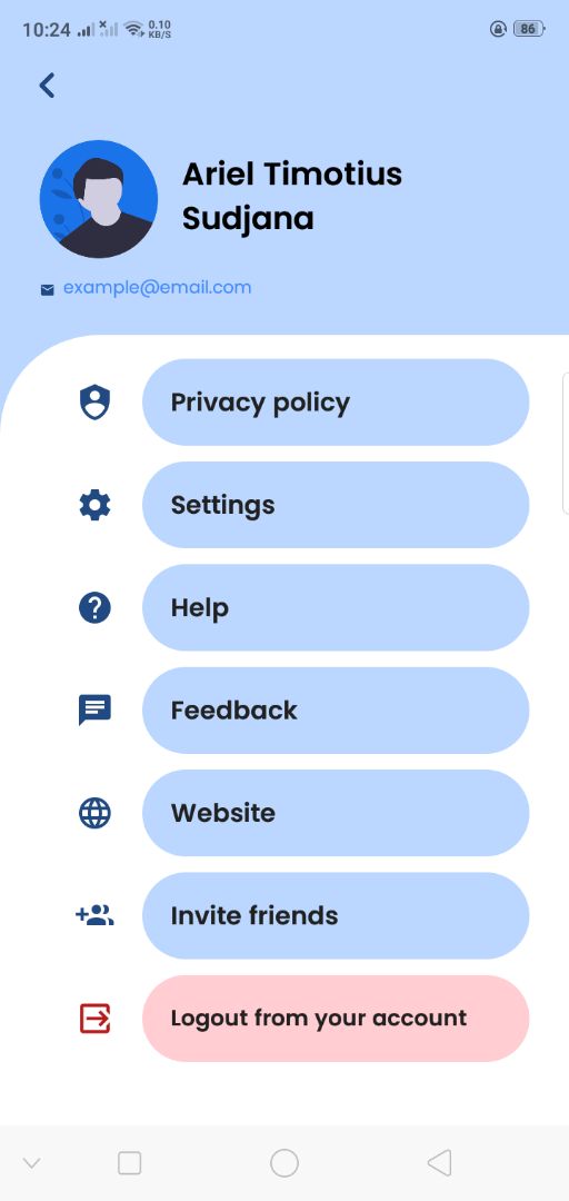 Sketchub • Profile/Account UI Design (Simple & Minimalist)