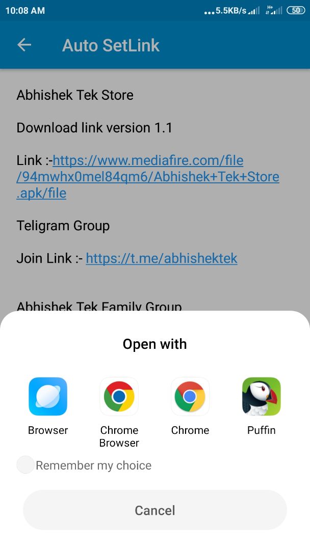 Sketchub • Auto Get Link Textview