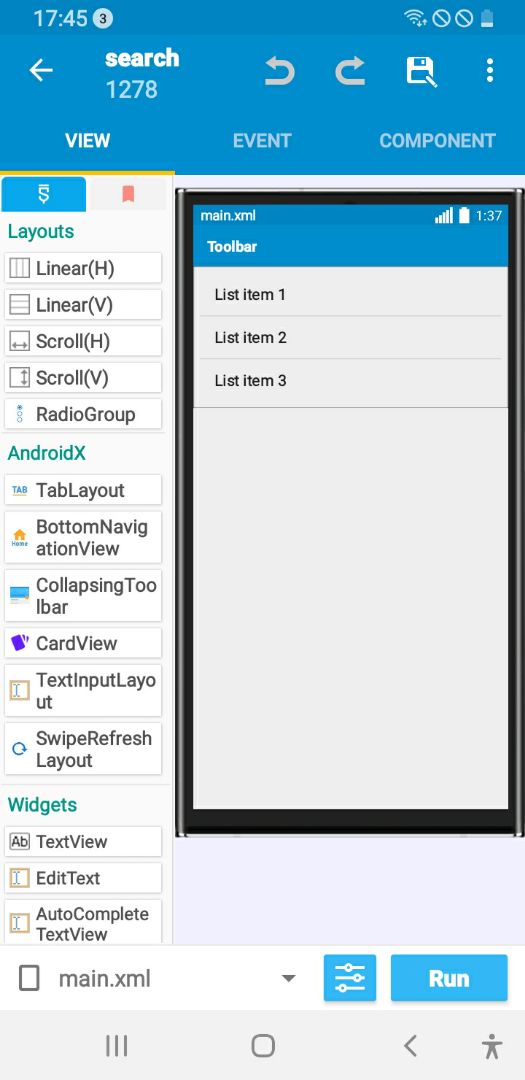 Sketchub • Search View In Toolbar