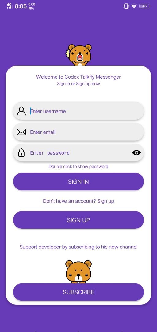 Sketchub • Talkify login UI