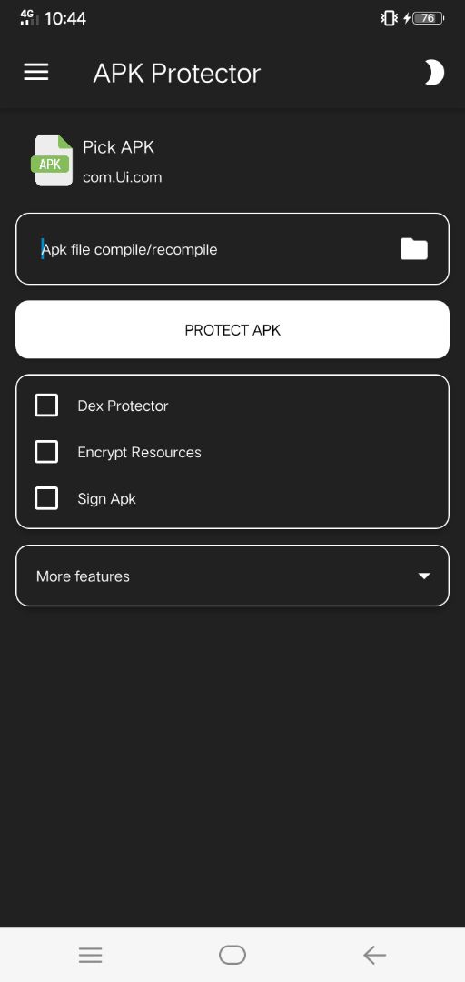 Sketchub • APK protector UI