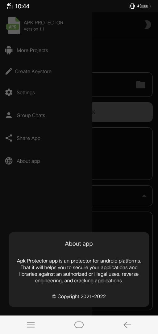Sketchub • APK protector UI