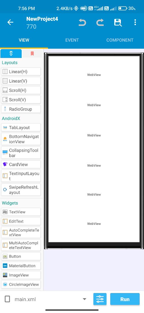 Sketchub • Text Webview Running