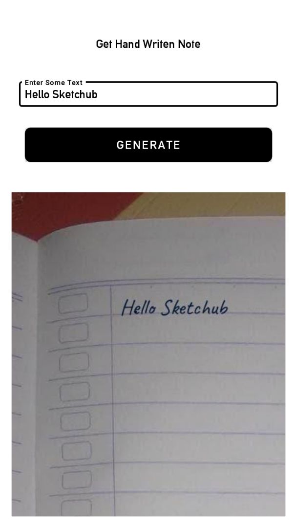 Sketchub • Make Hand Writen Note