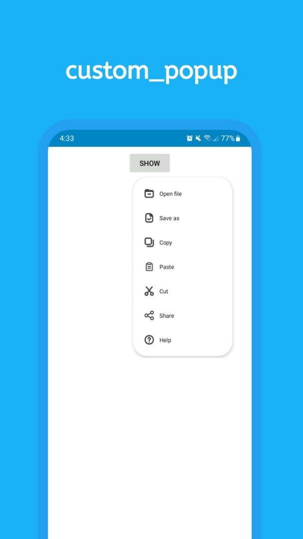Sketchub • custom Popup Simple