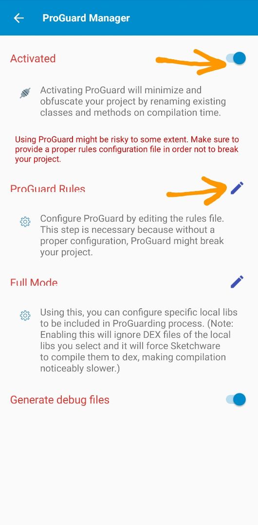 Sketchub • Proguard (app protection)