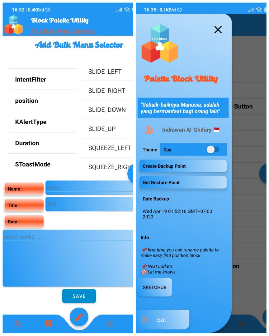 Sketchub • One Block Palette Utility