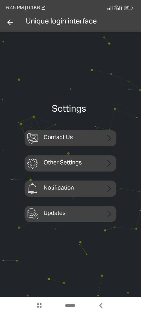 Sketchub • Login ui / Setting ui / particleView