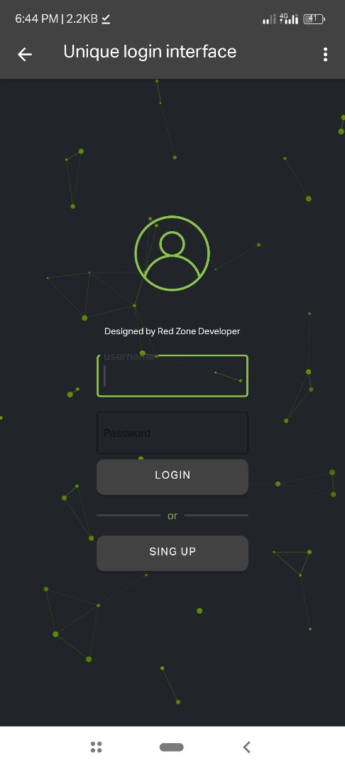 Sketchub • Login ui / Setting ui / particleView
