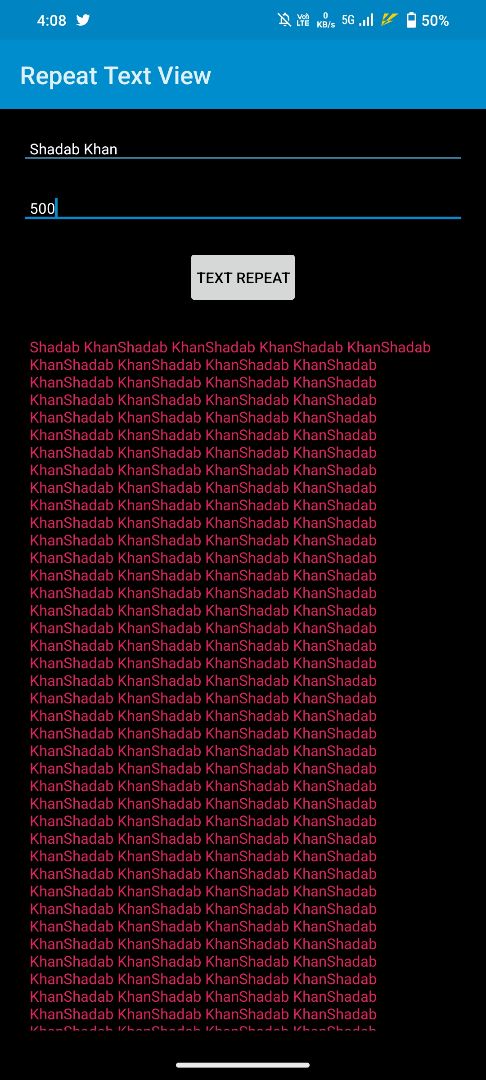 Sketchub • Repeat Text View & Multiple Text View