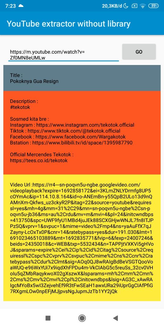 Sketchub • YouTube extractor without library