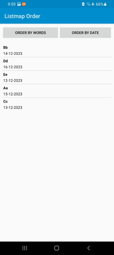 Sketchub • ListMap Order by Words & Date