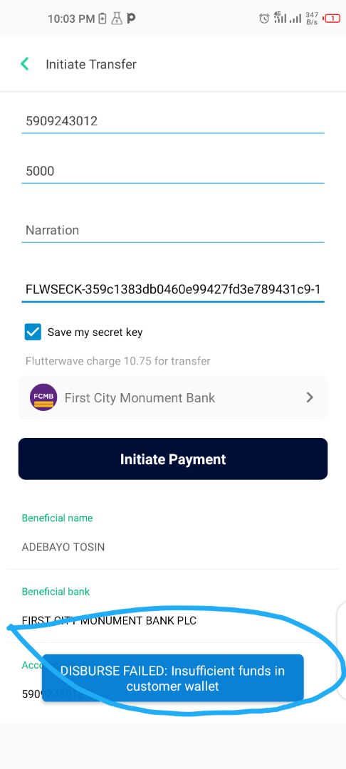 Sketchub • FLUTTERWAVE TRANSFER