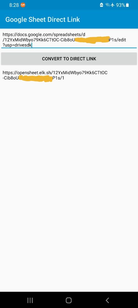 Sketchub • Google Sheet Direct Link Generator