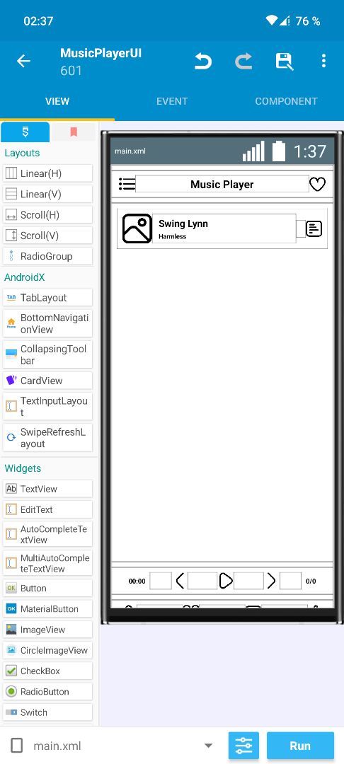 Sketchub • Music Player UI