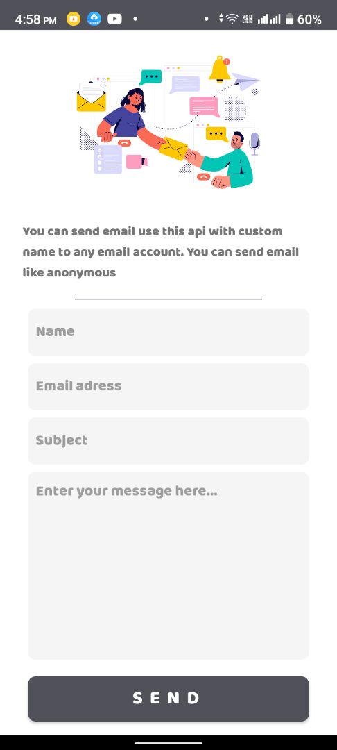 Sketchub • SEND EMAIL WITH API