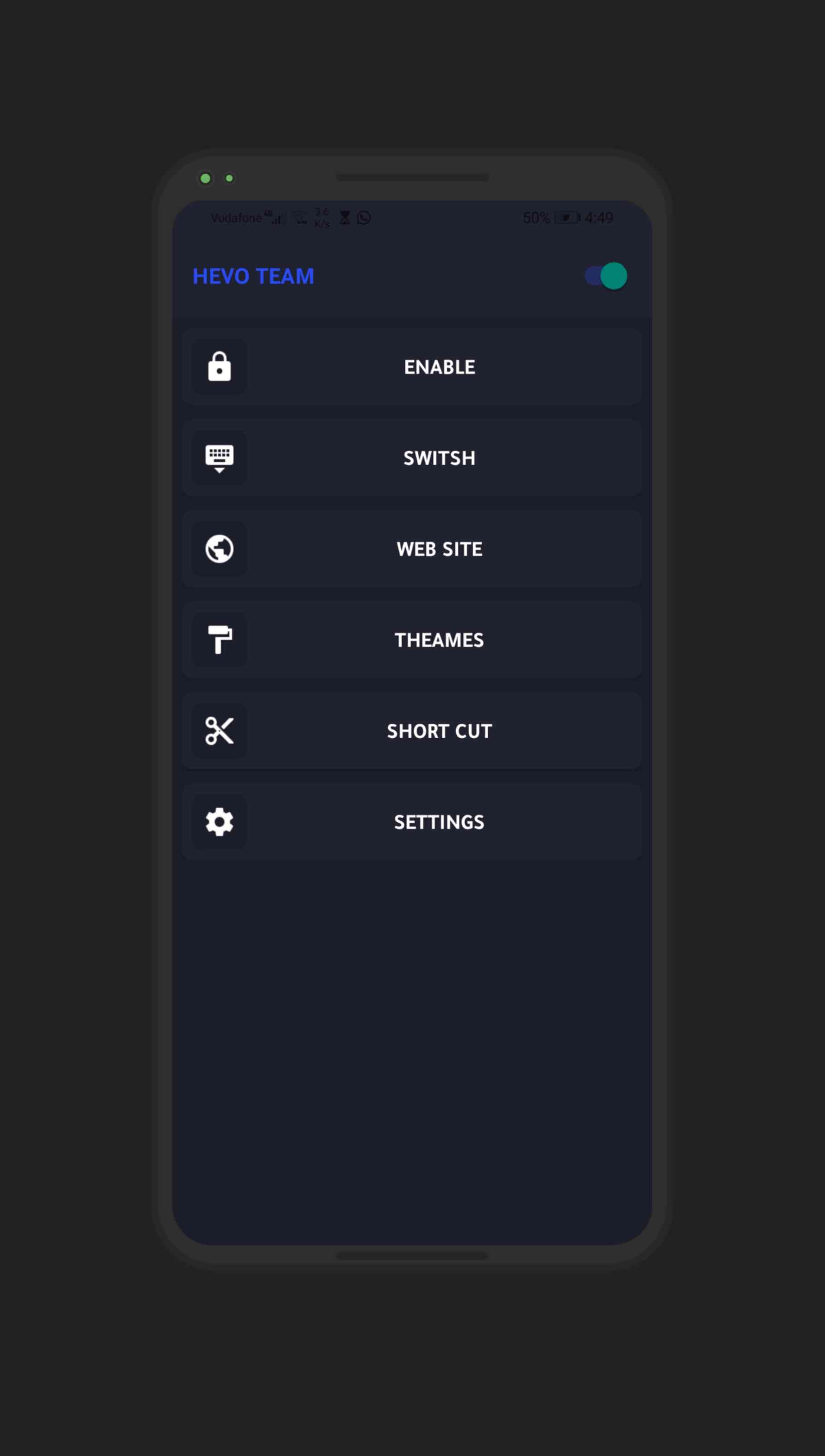 Sketchub • Settings keyboard ui