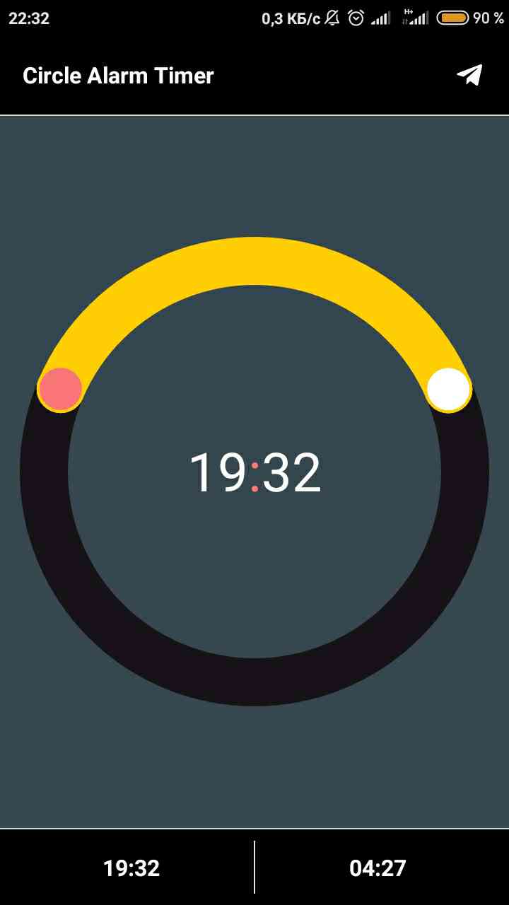 Sketchub • Circle Alarm Timer View