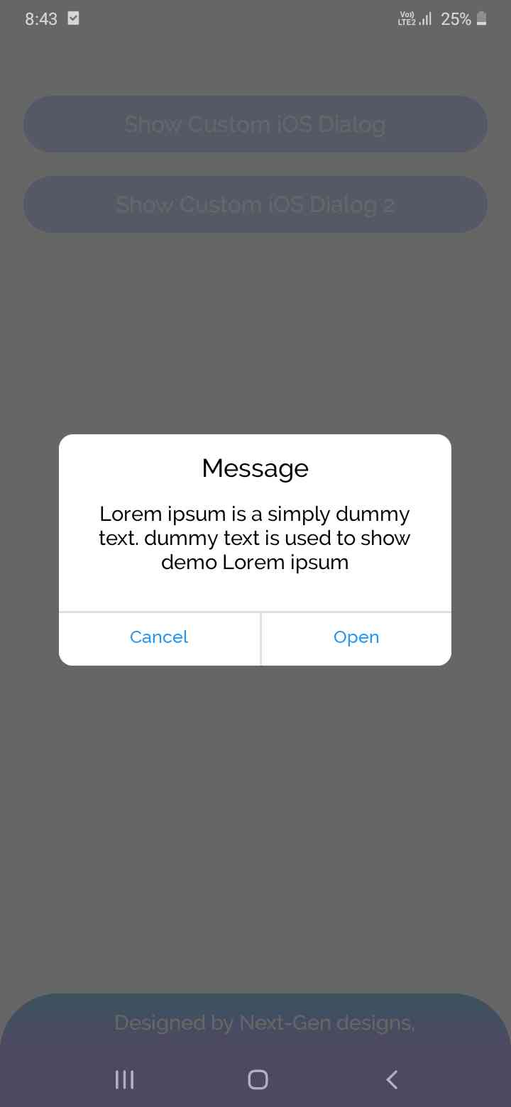 Sketchub • ios Like Dialog ui - Nextgen Designs