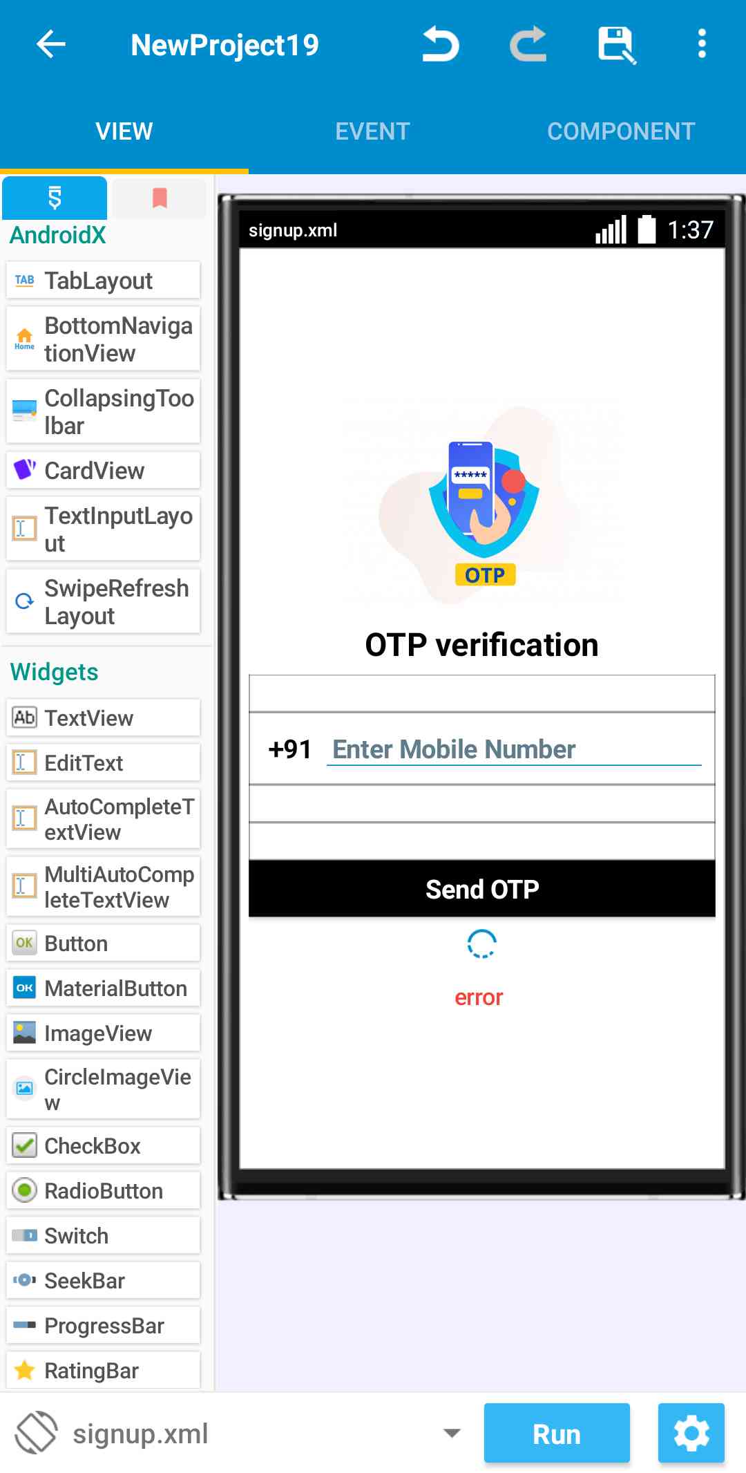Sketchub • Offline OTP Verification Code login