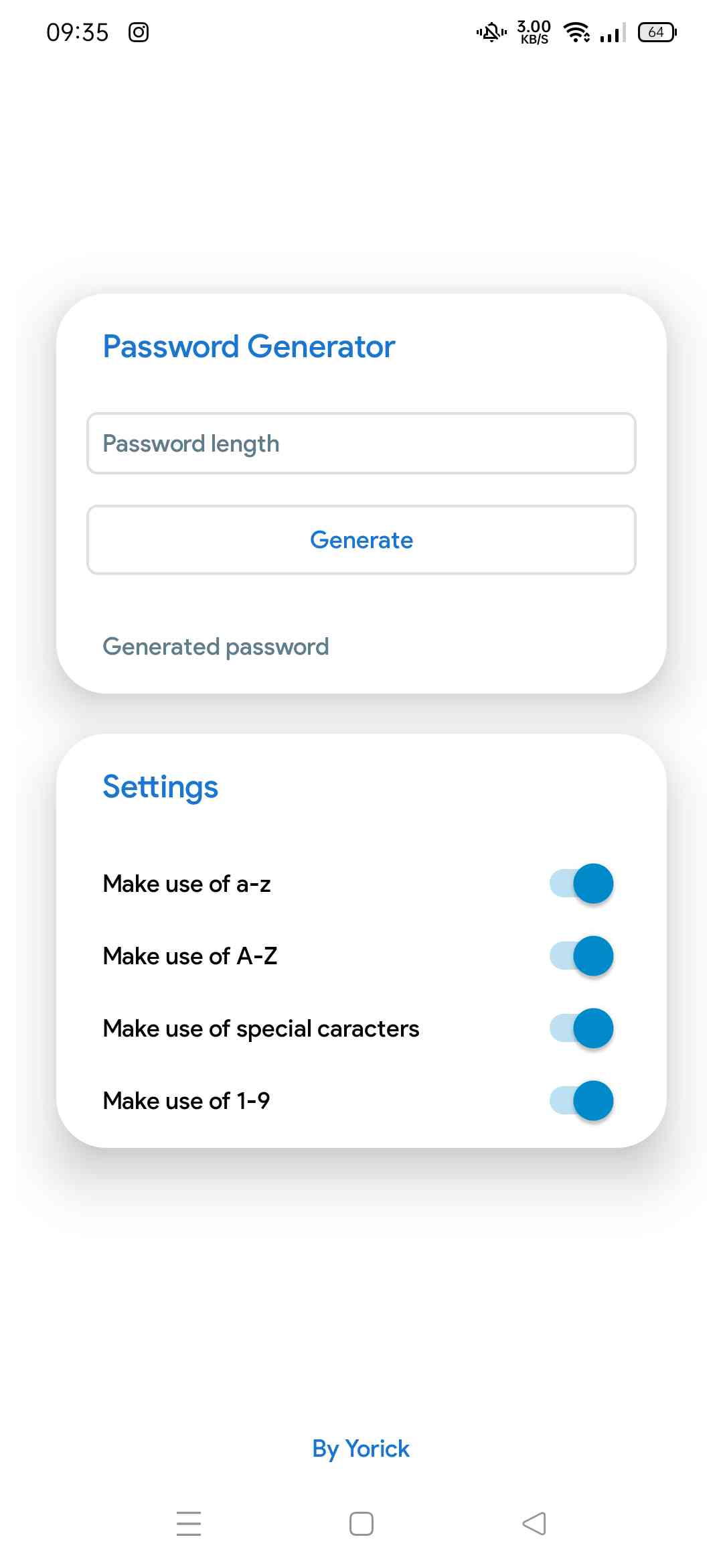 Sketchub • Password Generator