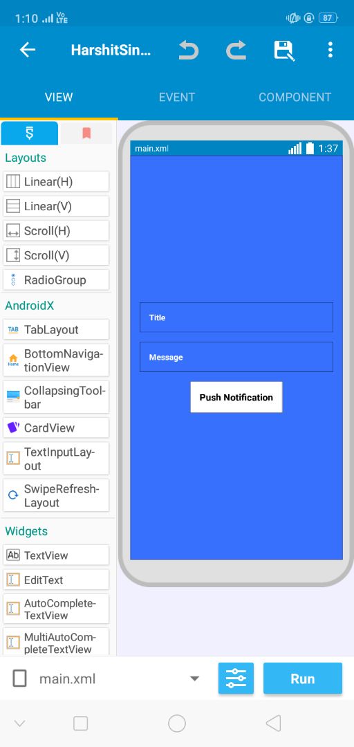 Sketchub • Push Notification In Background Example