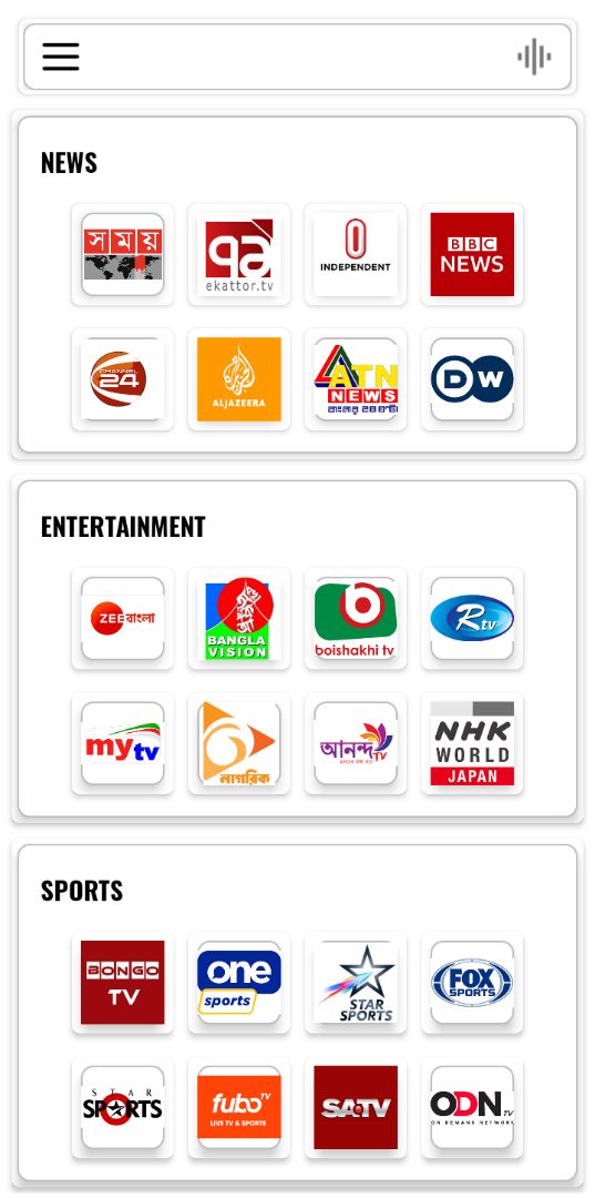 Sketchub • BONGO (TV Channel UI)